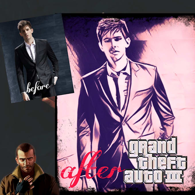 Make poster covers and pictures in gta style by Bangboom858 | Fiverr