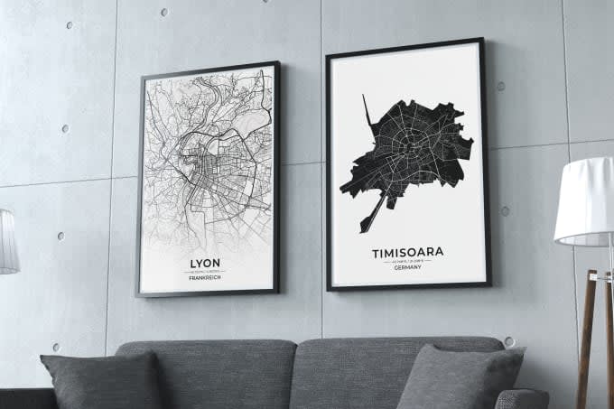 Design your city map and poster for wall by Nikunj4959 | Fiverr