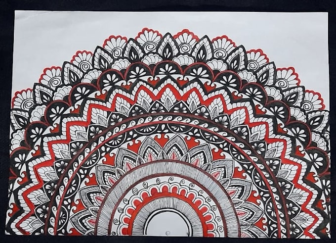 how to draw indian mandala