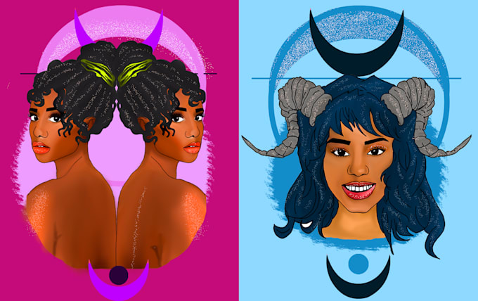 Illustrate custom african american character designs and portraits by ...