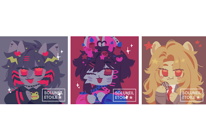 Draw cute lineless art of any character quick by Soluneil | Fiverr