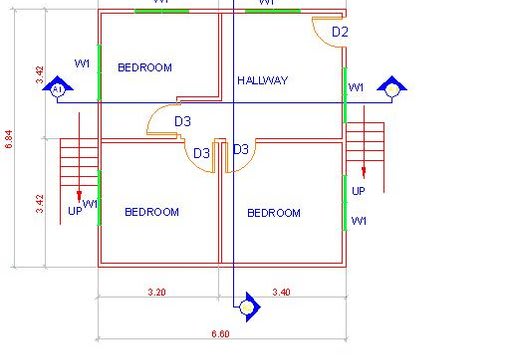 Layout simple floor plans in autocad by Givan826 | Fiverr