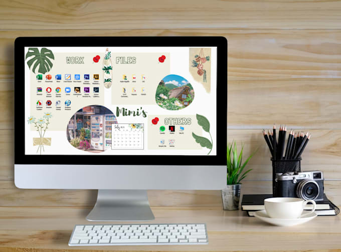 Design laptop wallpapers to organize files by Itsmimi26 | Fiverr