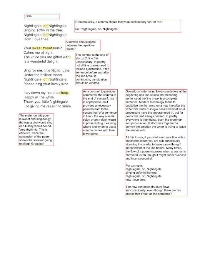 Edit, critique, and give constructive feedback on your poems by ...