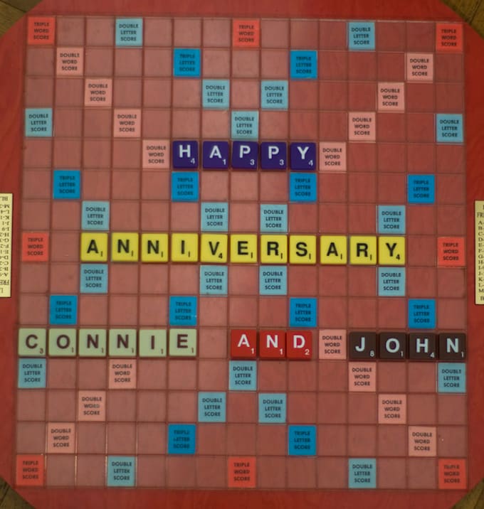 Write your message in colorful scrabble tiles by Andrearg | Fiverr