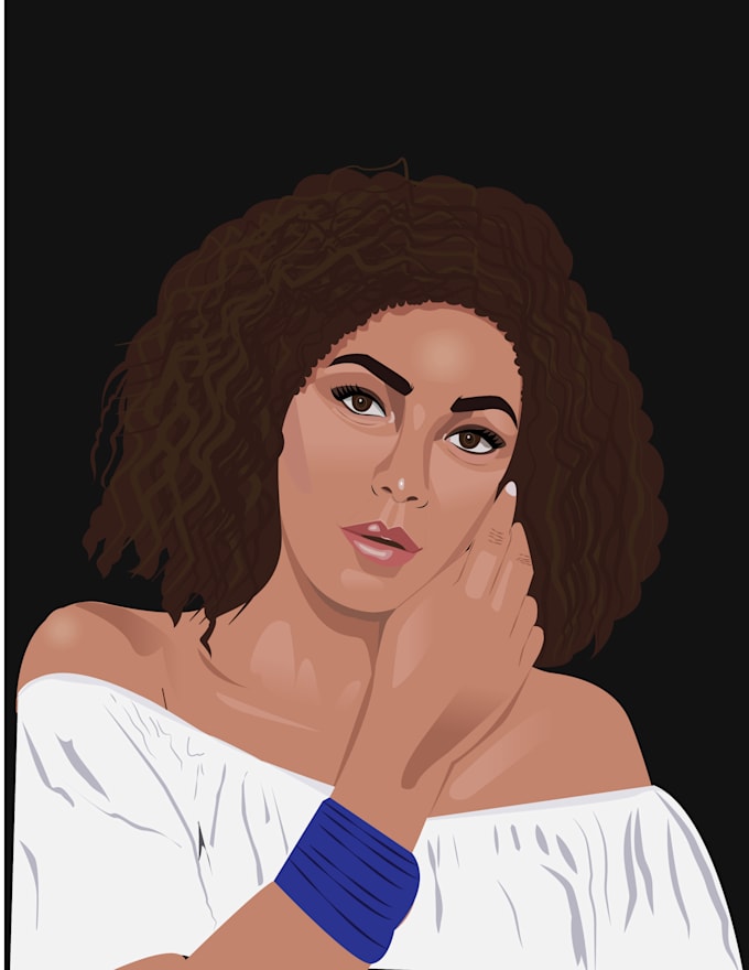 Draw an eye catching vector portrait for you by Designerkatt | Fiverr