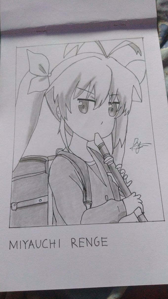 Draw anime character in drawing paper by Iyankun | Fiverr