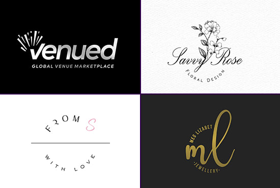 Design a wedding and event logo for your company with editable vector ...