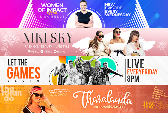 Design an outstanding youtube banner, catchy thumbnail by Anas_abid786 ...