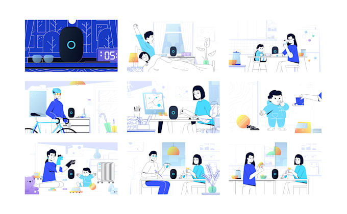 Create unique illustrations for the explainer video by Voblerman | Fiverr