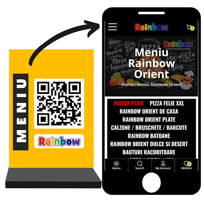 Meniu qr code for restaurant by Alix05 | Fiverr