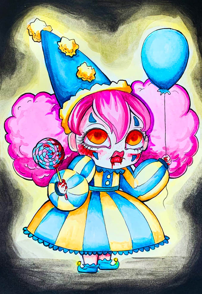 Create a spooky dolly portrait of you or your character by Pinksart | Fiverr