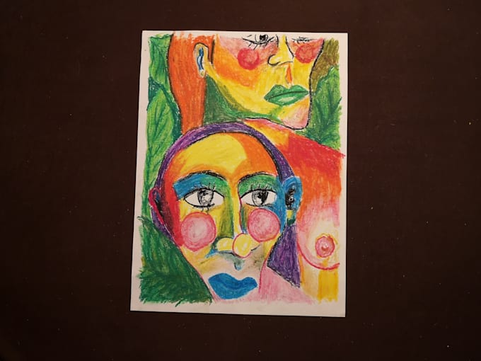 Portray everything colorful and abstract with oil pastel by Nanuuk | Fiverr