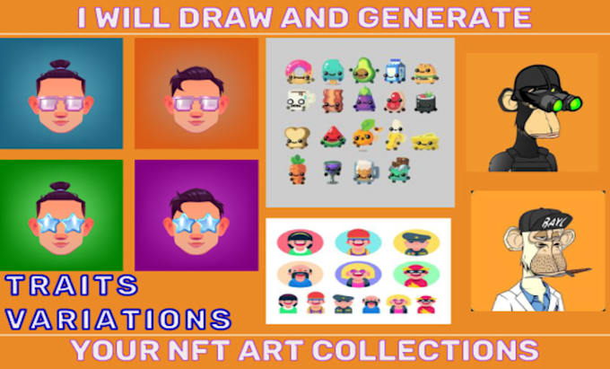 Draw and generate your nft art collections by Heybeldsgnr | Fiverr