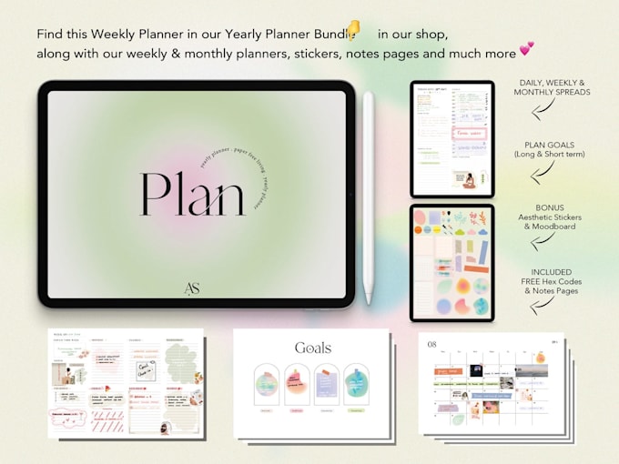 Design a high quality etsy digital planner and journal by Abrodesign ...
