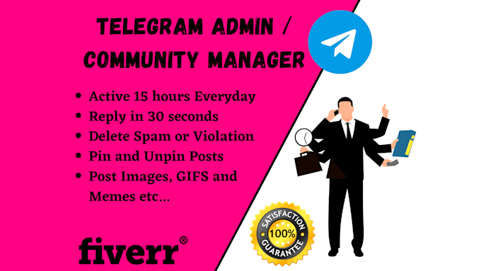 Be your telegram group admin and community manager by Brynerbinoy | Fiverr