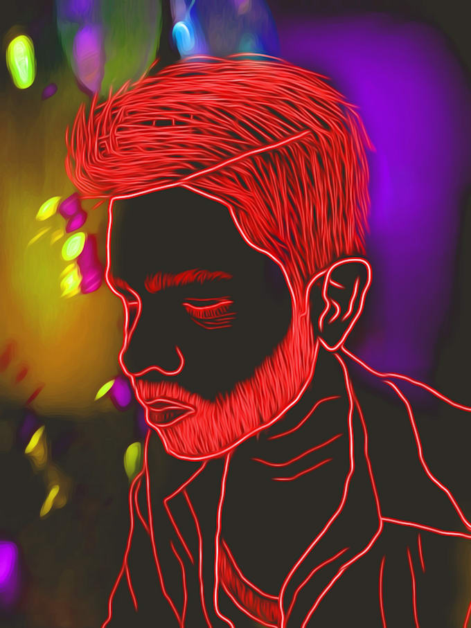 Glowing draw painting with digitally by Vinojant41 | Fiverr
