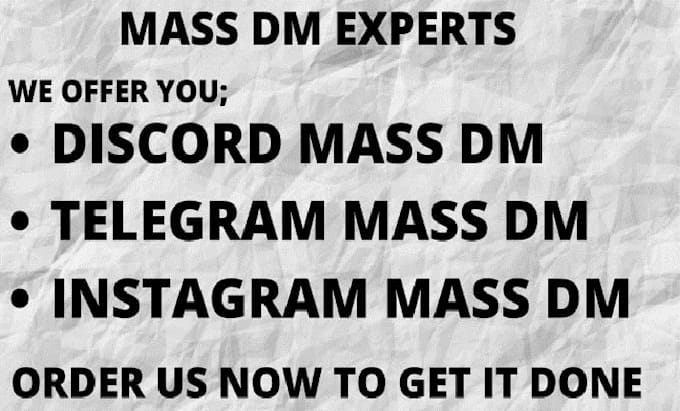 Do telegram mass dm, discord mass dm,mass dm bot by Jasmineclef | Fiverr