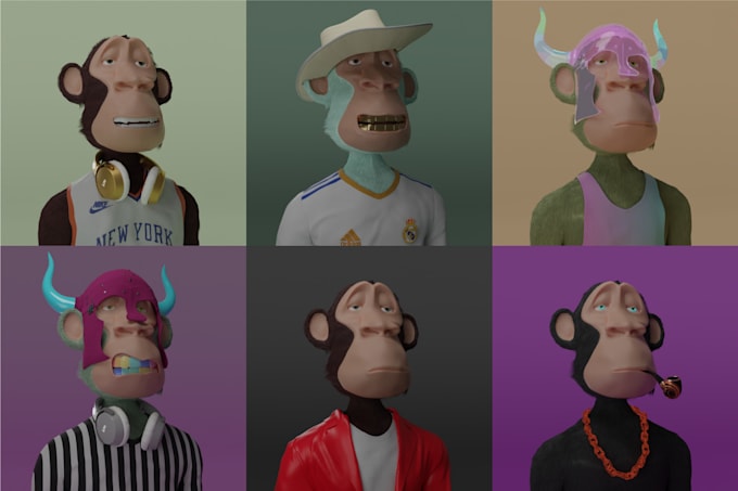 Design 3d nft art collection upto 3k, 5k, 10k by Ayubahamedd | Fiverr