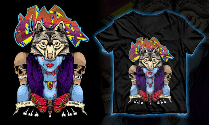 Draw amazing merch illustration for your clothing and apparel by ...