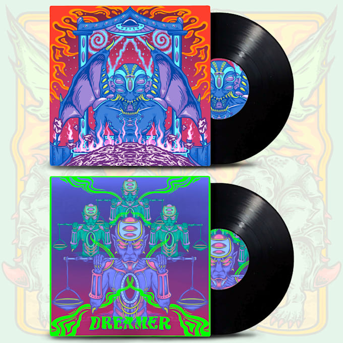 Draw custom psychedelic stoner cover art by Nicothink | Fiverr