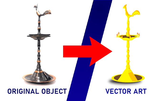 Design objects into flat vector illustrations, objects by Aurora ...