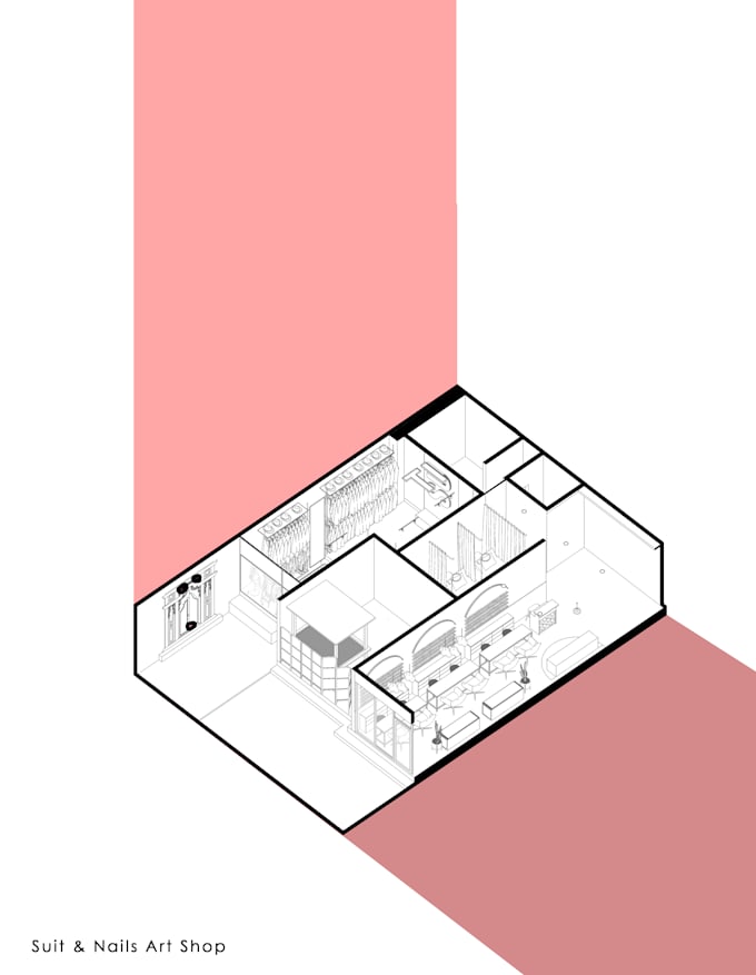 Make architectural plan with orthogonal projection view by Rektelier ...