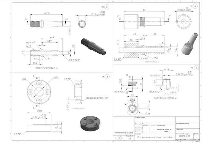 Make a professional technical 2d drawing by Diogo_azevedo23 | Fiverr