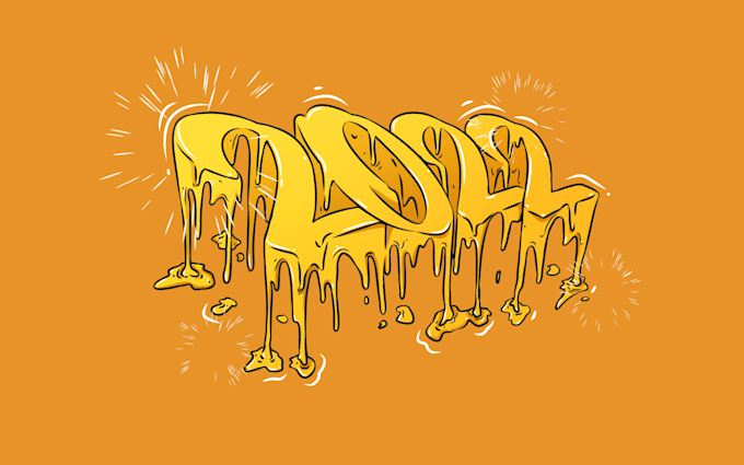 Do awesome custom grime or zombie font typography by Inkpaperr | Fiverr