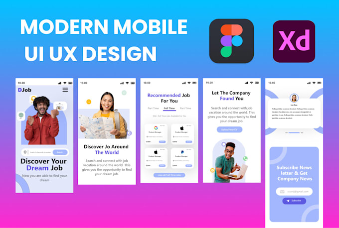Give modern website ui ux design and mobile app ui ux design by ...