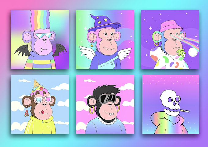 Design custom doodle art or cartoon style nft collection by Madhavi_rai ...