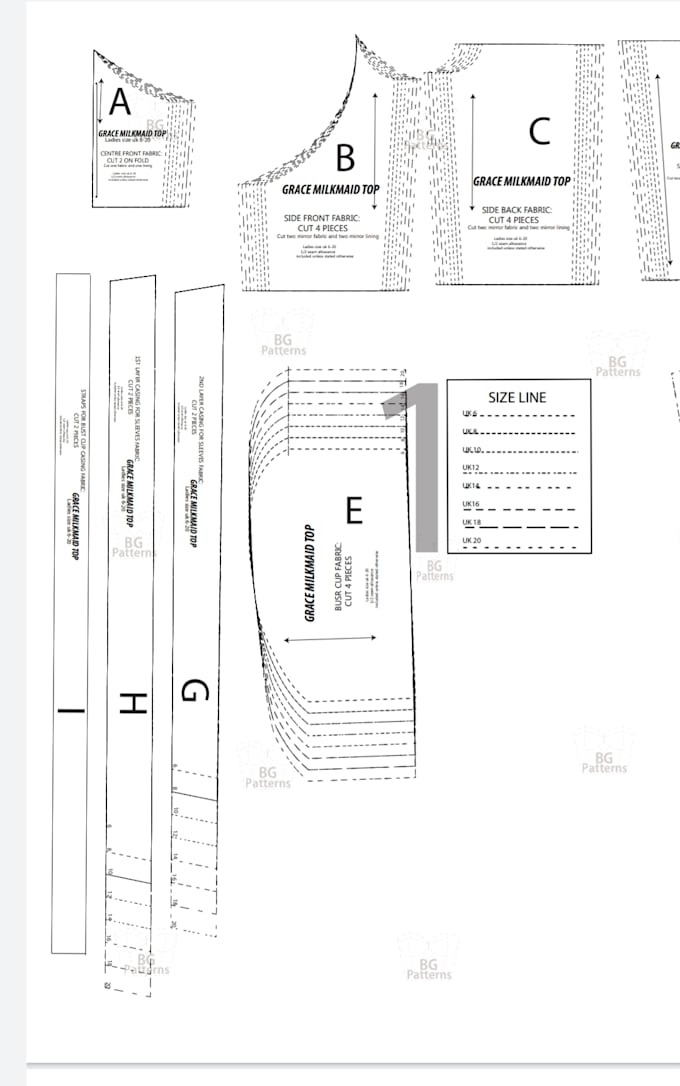 Create pdf sewing pattern by Graceogwugwa | Fiverr