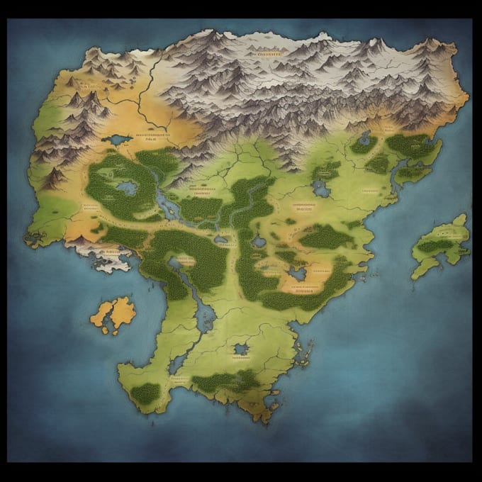 Create a fantasy map for your campaign or novel by Zholonismailov3 | Fiverr