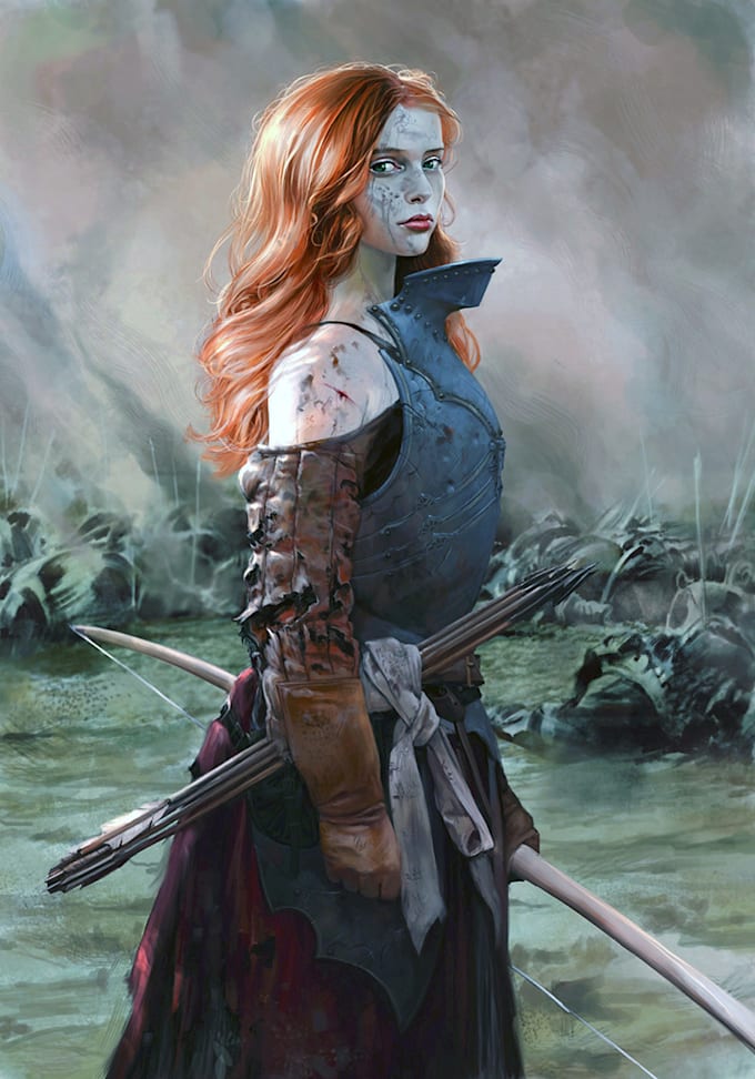 Draw character art and fantasy character art by Maolivirjones | Fiverr