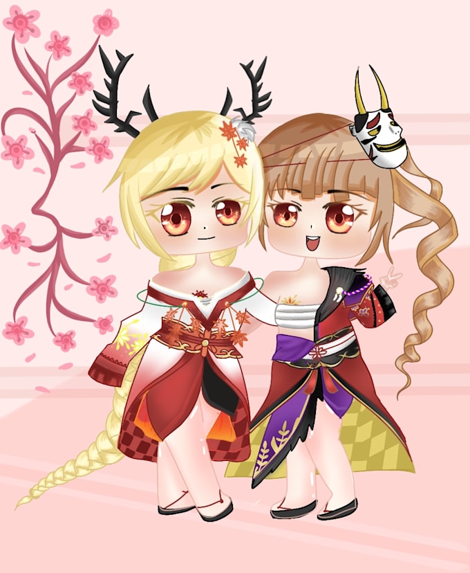 Draw chibi anime from your photo,fanart by Oden_kekenta | Fiverr