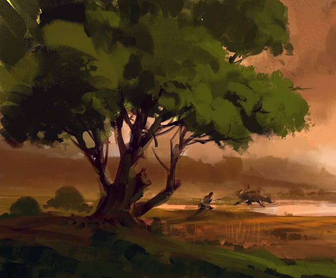 Create an environment concept art for your new project by Cascassonn ...