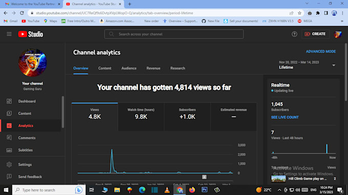 Organically youtube channel promotion for monetization by Gfx_yt | Fiverr