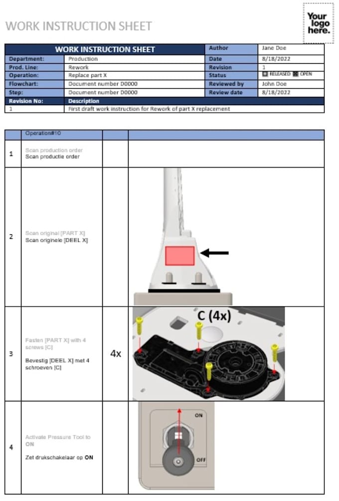 Create your standard work instructions by Labopstap | Fiverr