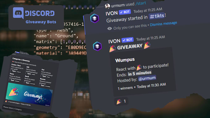 Code discord giveaway bots and music bots by Sandaru_yt | Fiverr