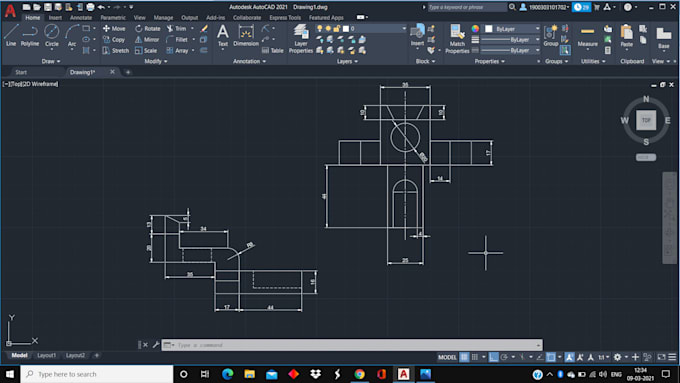 Design autocad 2d and 3d model by Parthborad25 | Fiverr