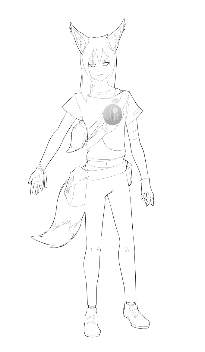 Draw your dnd fantasy character clean lineart by Ariflemoon | Fiverr