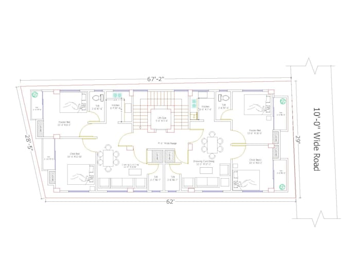 Design your 2d floor plan and detail drafting by Rj_uzzal777 | Fiverr