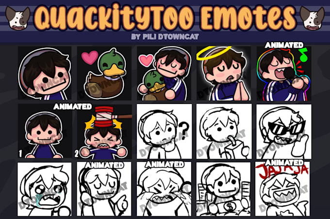 Do twitch emotes for your channel by Dtowncat | Fiverr