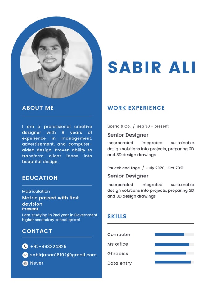 Professional cv resume creating and cover templates design by ... Professional cv resume creating and cover templates design by ...