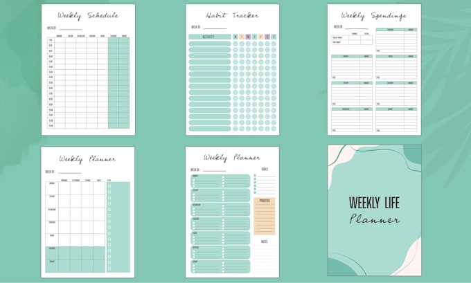 Design a custom journal, planner, calendar, or habit tracker by Mann ...