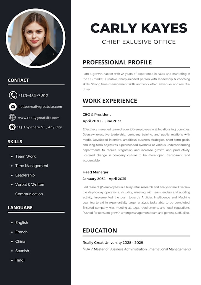 Do professional resume writing, editing, rewriting by Sana_2002 | Fiverr