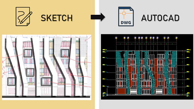 Convert your pdf, sketch or jpg to cad drawings by Mattar_talents | Fiverr