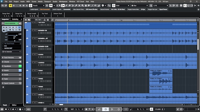 Edit and quantize your drum tracks to put it in perfect time grid sync by Obecoestudio | Fiverr