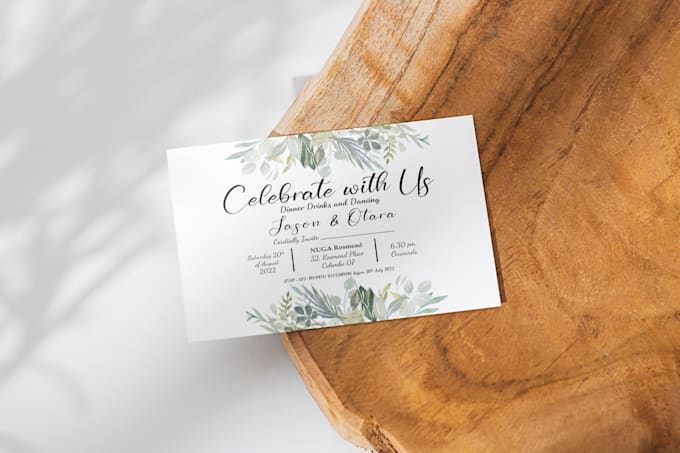 Design mini invitation cards for you by Rom_en | Fiverr