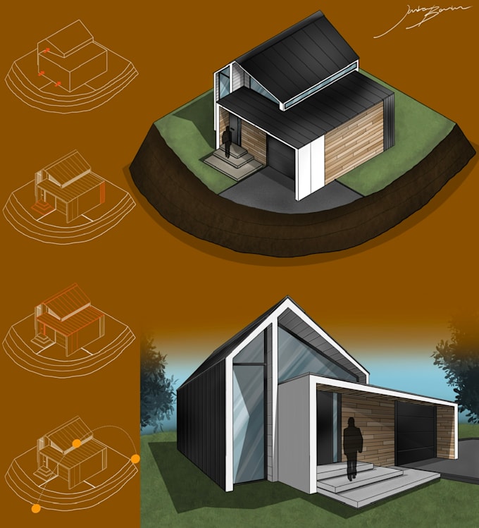 Make your architectural concepts take live on procreate by Sketch_beaulieu | Fiverr